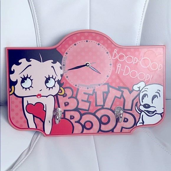 Wall Decor | Betty Boop Clock With Hooks | Poshmark